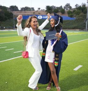 CHANCE COMBS' MOM AND SIBLINGS SUPPORT HER AT HER HIGH SCHOOL GRADUATION