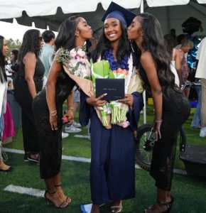 CHANCE COMBS' MOM AND SIBLINGS SUPPORT HER AT HER HIGH SCHOOL GRADUATION