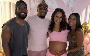 WOODY MCCLAIN AND GIRLFRIEND CHARLI B. CELEBRATE AT THEIR BABY SHOWER